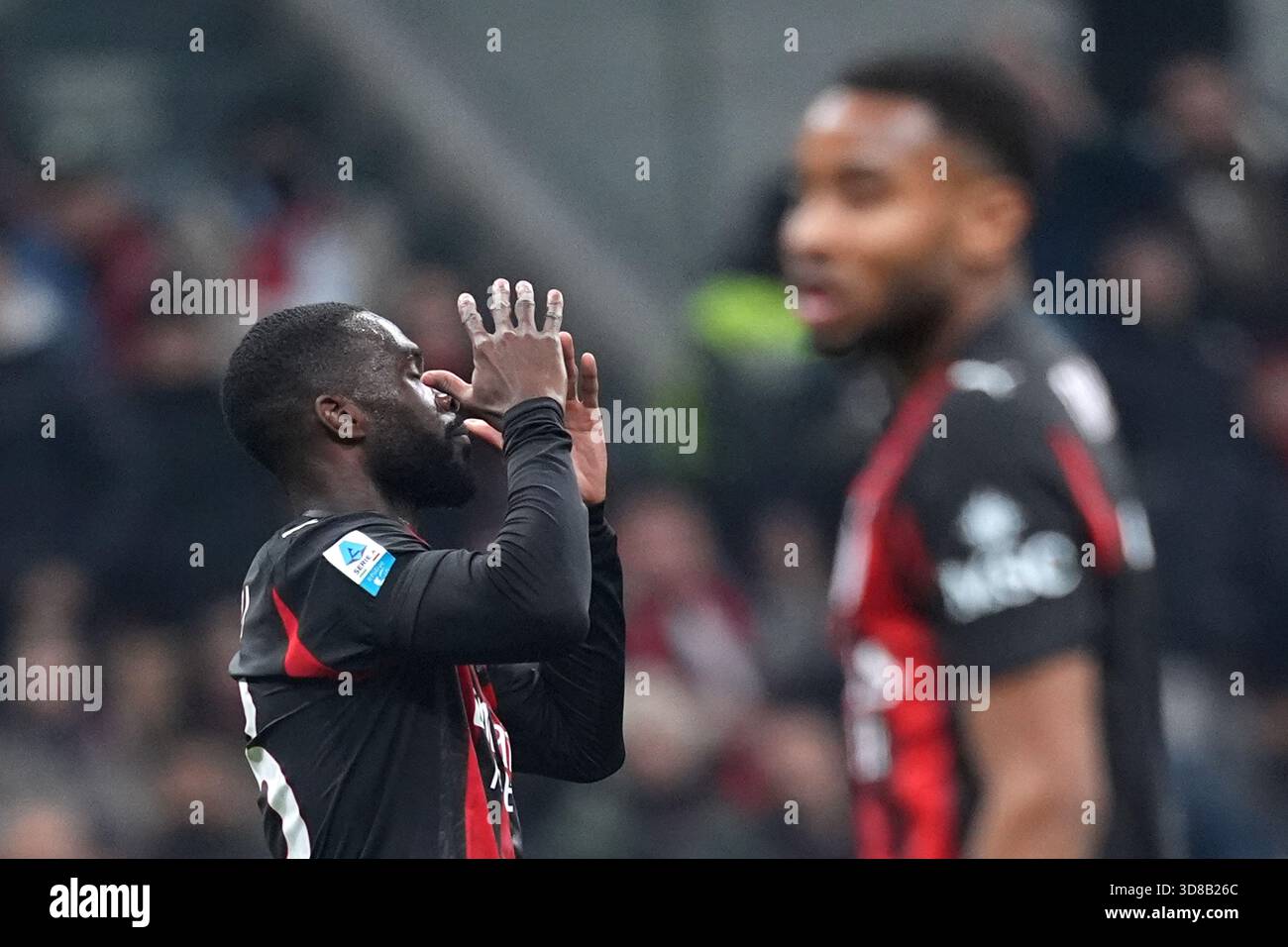 AC Milan's Fikayo Tomori during the Serie A soccer match between Milan ...