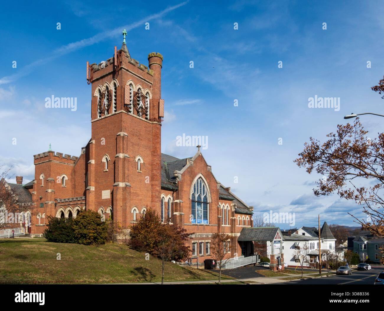 Haverstraw, NY - US - Nov 28, 2025 the historic red brick Central ...