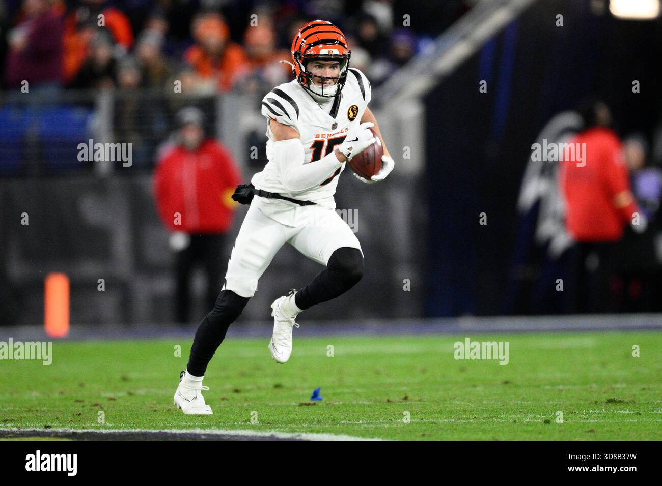 Cincinnati Bengals wide receiver Charlie Jones (15) in action during the first half of an NFL ...