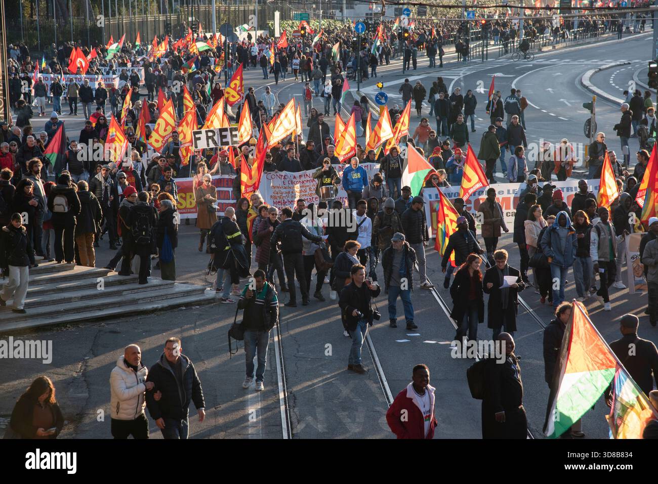 Rome, Italy. 29th november 2025. Pro Palestine demonstration against ...
