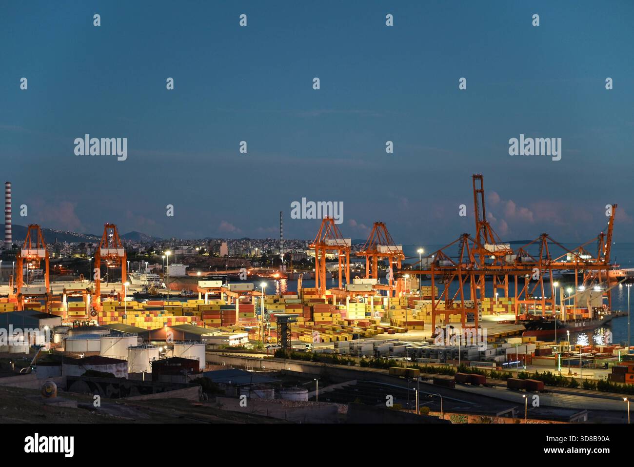 US raises concerns over COSCO owned port of Piraeus A view of Cosco ...