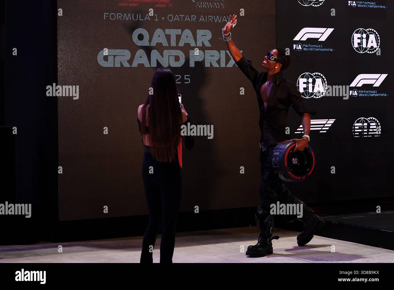 Alton Mason, dancer and influencer during the 2025 Formula 1 Qatar ...