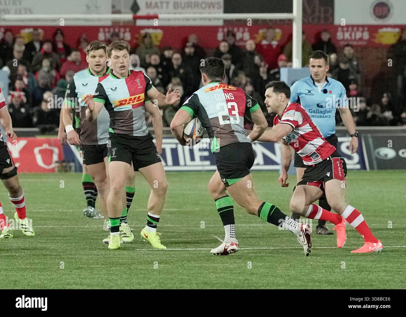 Gloucester,UK, 29 Nov 2025 Nick David #23 of Harlequins during the ...