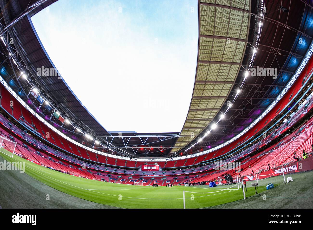 A general interior view of Wembley Stadium prior to the international ...