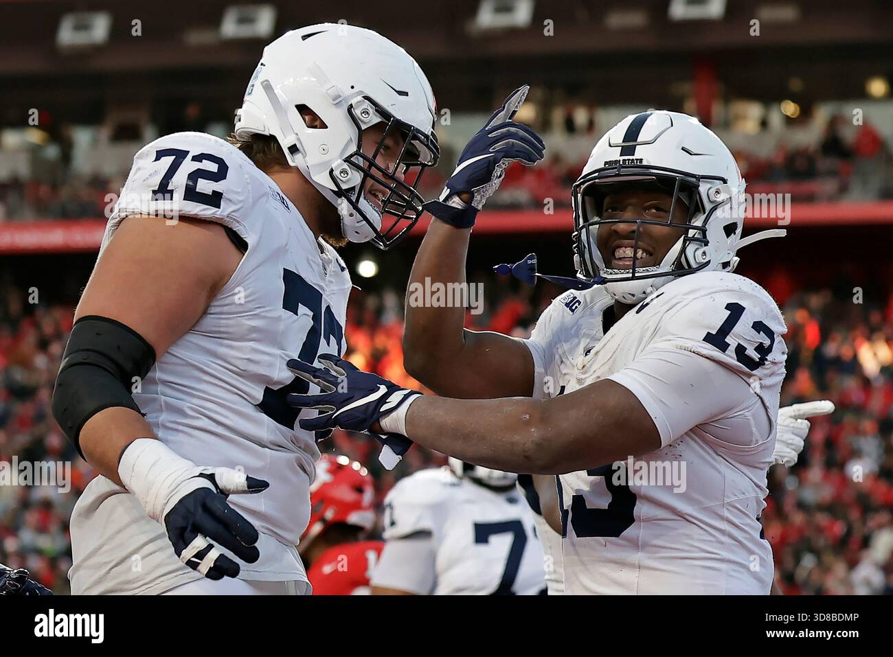 Penn State running back Kaytron Allen (13) reacts with offensive ...