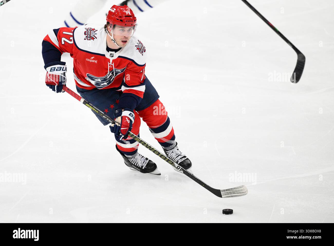 Washington Capitals left wing Anthony Beauvillier (72) in action during ...