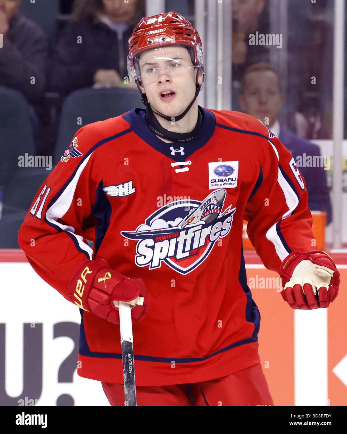 Windsor Spitfires LW Ethan Belchetz during a junior hockey top ...