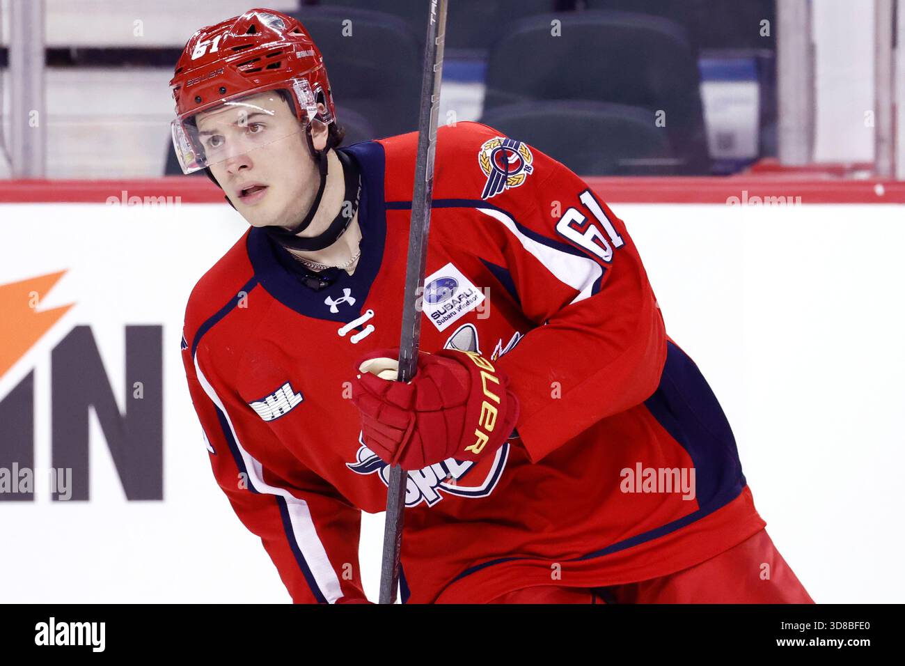 Windsor Spitfires LW Ethan Belchetz during a junior hockey top ...