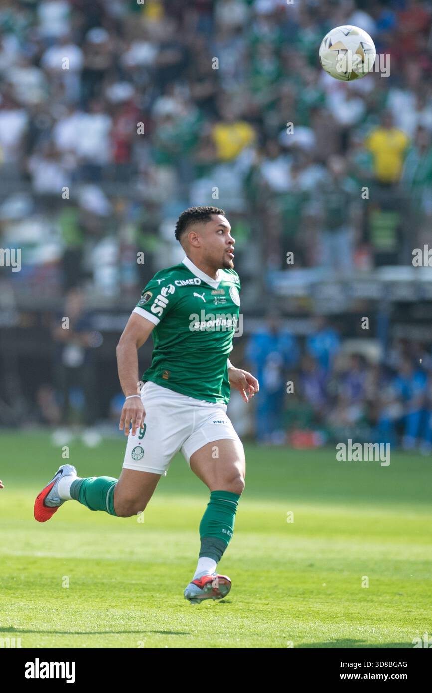 LIMA, PERU - NOVEMBER 29: Vitor Roque of Palmeiras chases the ball ...