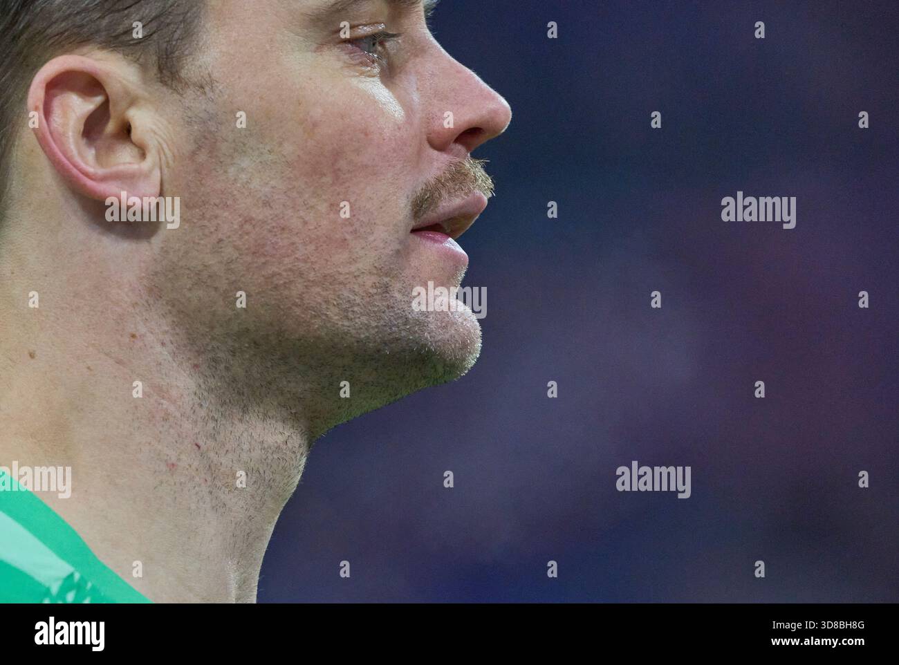 Manuel Neuer, goalkeeper of FC Bayern Muenchen with mustache in the ...