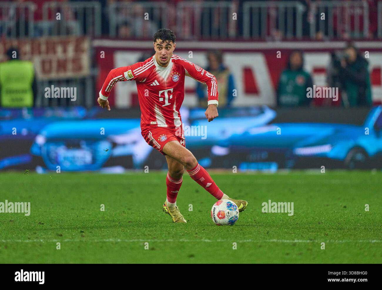 Aleksandar Pavlovic of Bayern Muenchen in the match FC BAYERN MueNCHEN ...