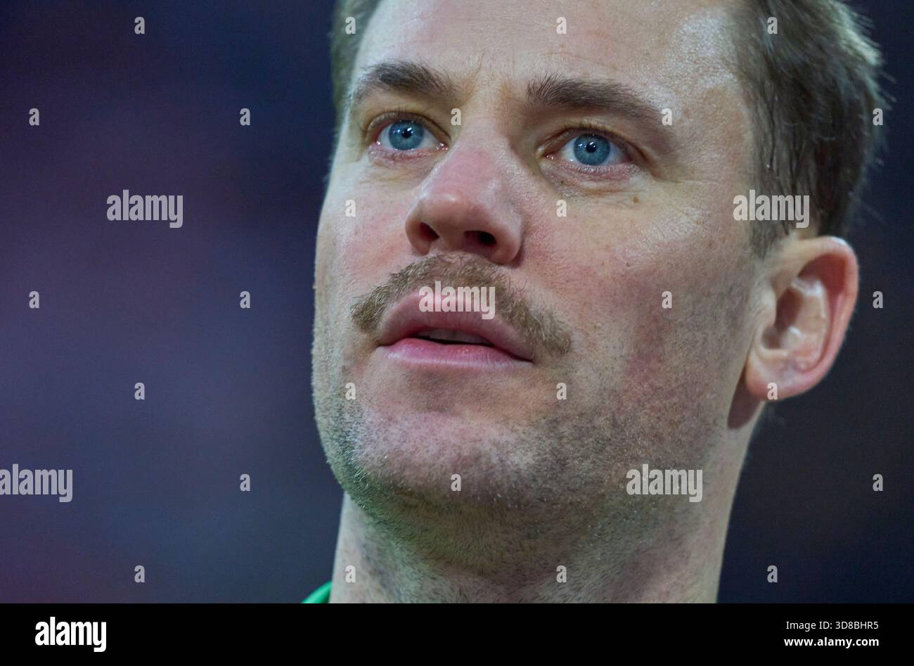 Manuel Neuer, goalkeeper of FC Bayern Muenchen with mustache in the ...