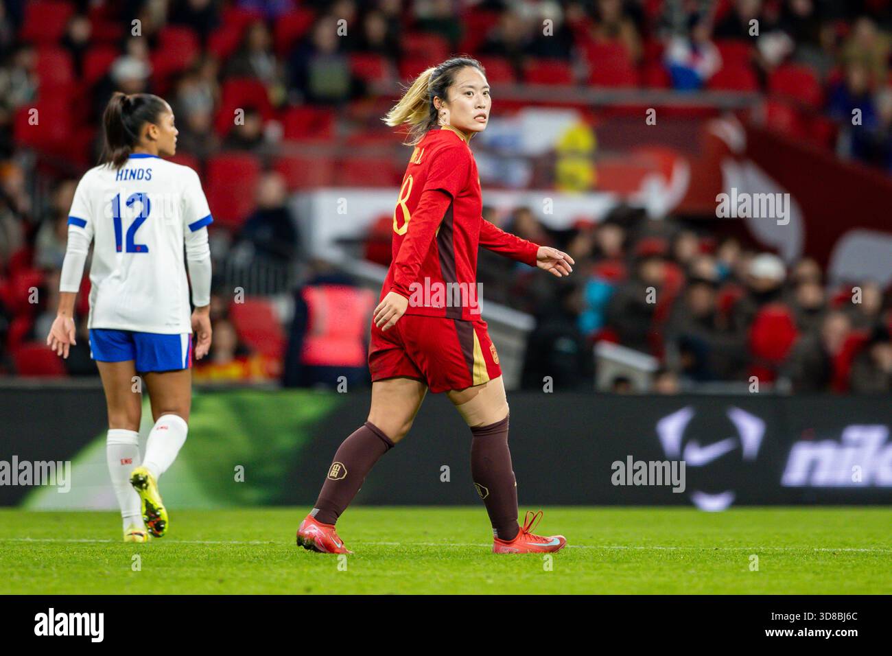 Jiali Tang (18 China) looks dejected after missing a chance during the ...