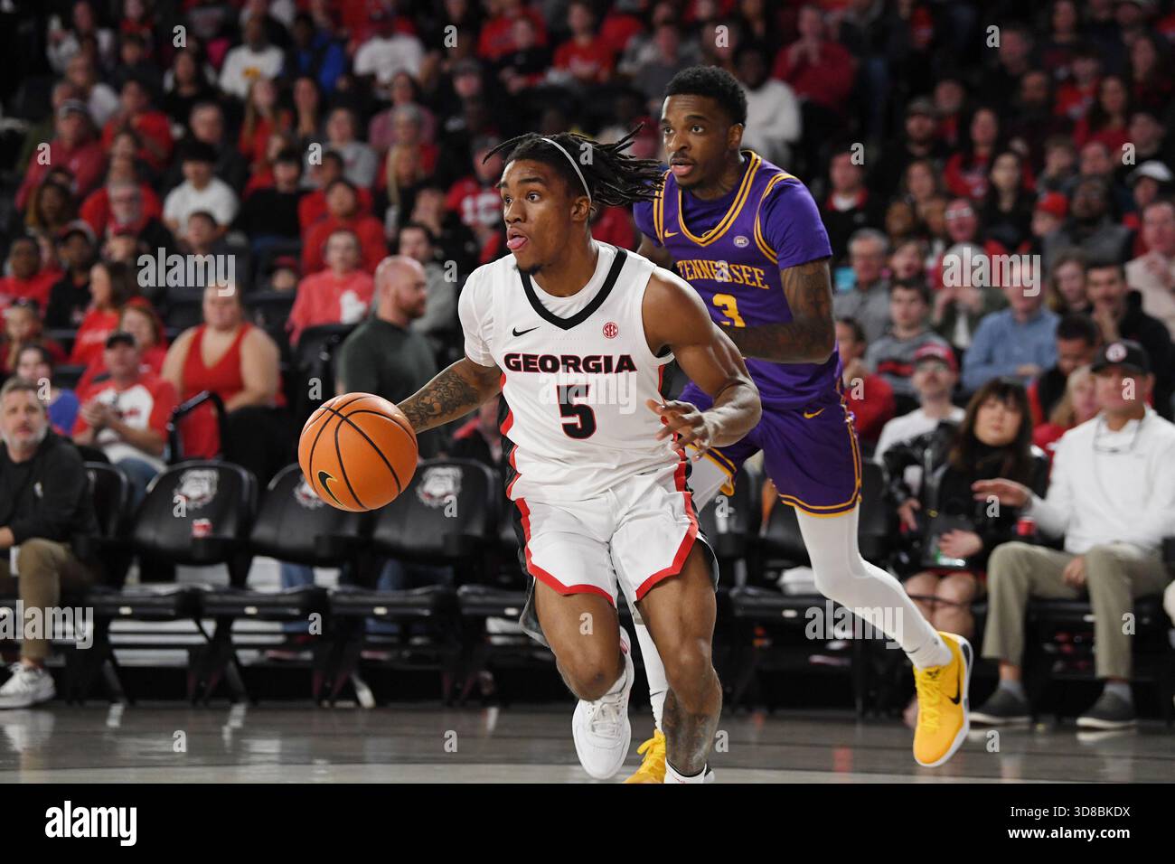 ATHENS, GA - NOVEMBER 29: Guard Jeremiah Wilkinson #5 of the Georgia ...