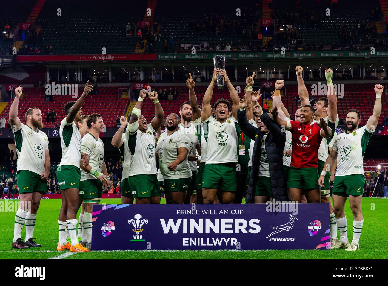 Cardiff, Wales, UK, 29 November 2025. Zachary Porthen of South Africa ...