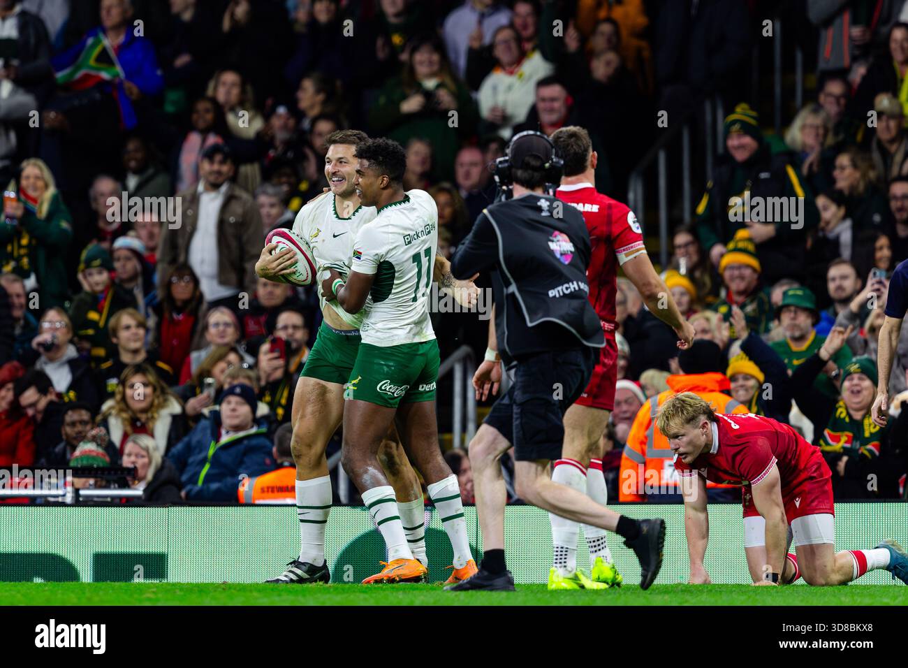 Cardiff, Wales, UK, 29 November 2025. Andre Esterhuizen of South Africa ...
