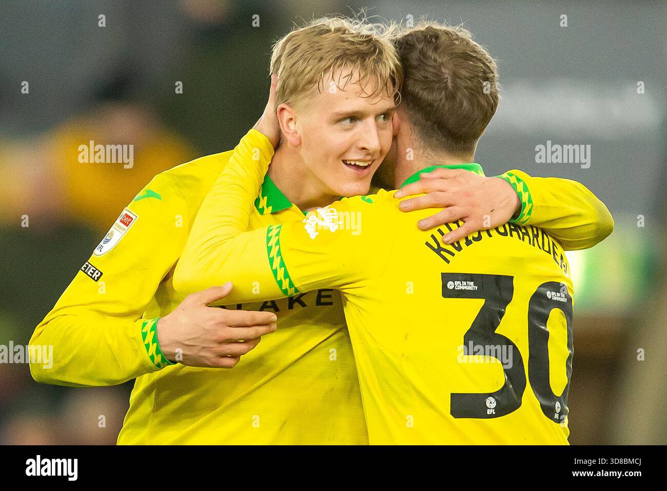 Mathias Kvistgaarden of Norwich City and Pelle Mattsson of Norwich City ...