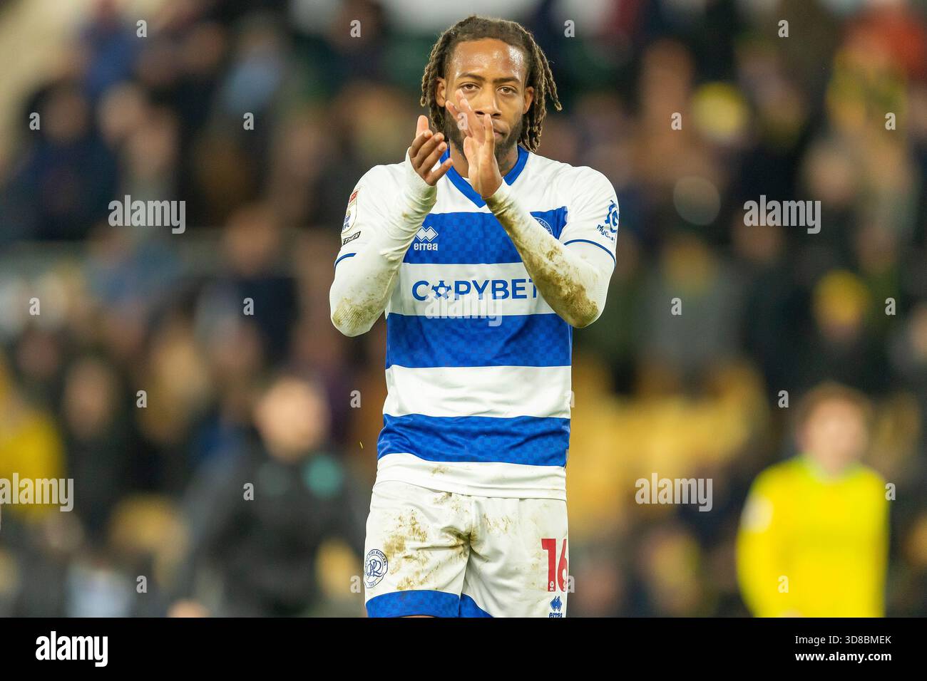 Rumarn Burrell of Queens Park Rangers applauds the Sky Bet Championship ...