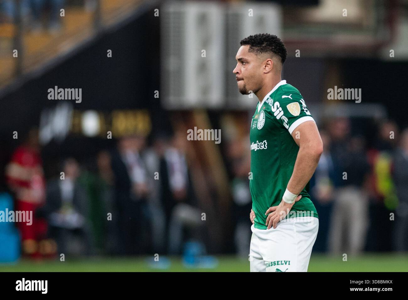 LIMA, PERU - NOVEMBER 29: Vitor Roque of Palmeiras looks on during the ...
