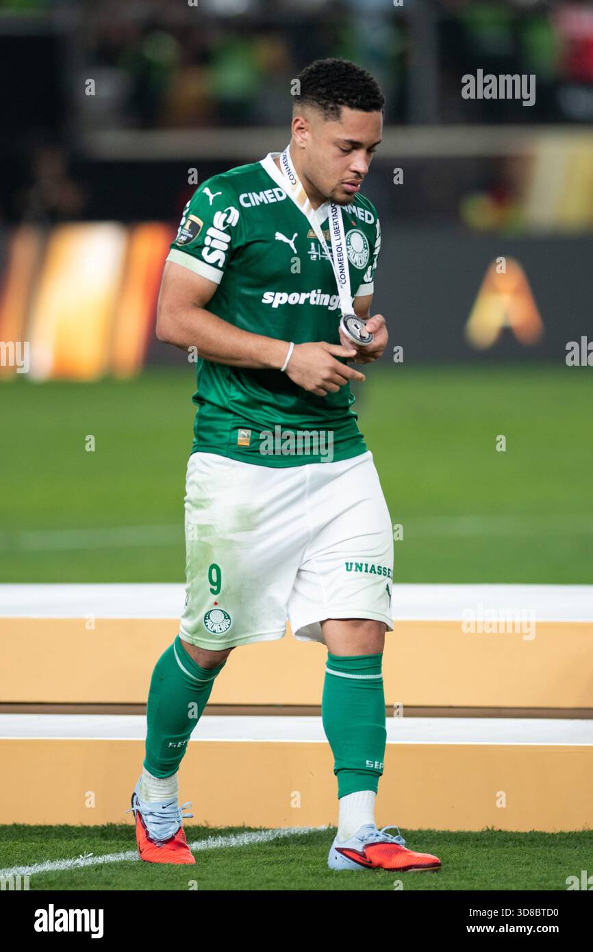 LIMA, PERU - NOVEMBER 29: Vitor Roque of Palmeiras during the Copa ...