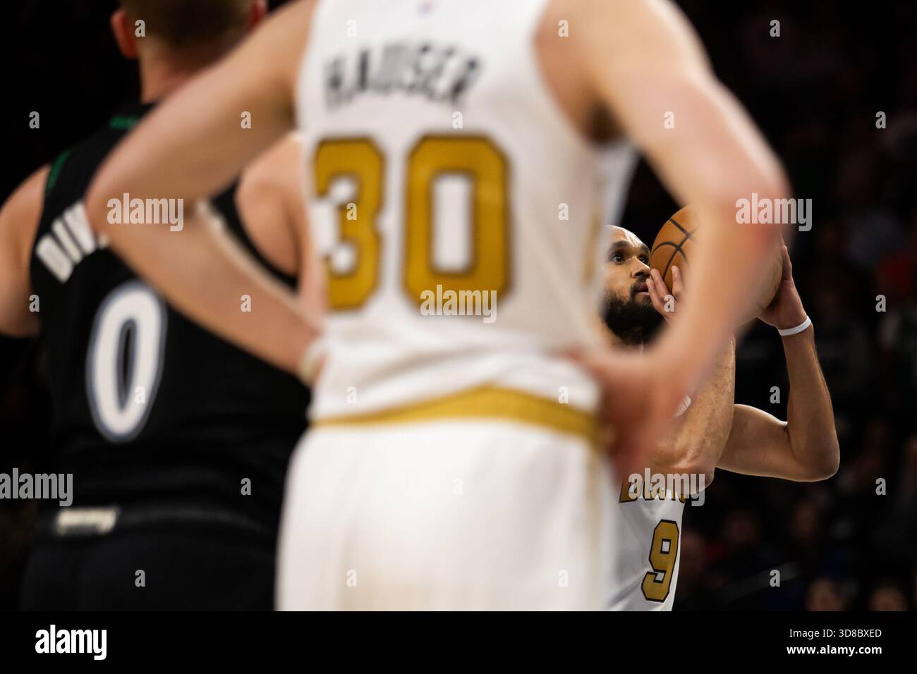 Boston Celtics' Derrick White (9) attempts a free throw against the ...