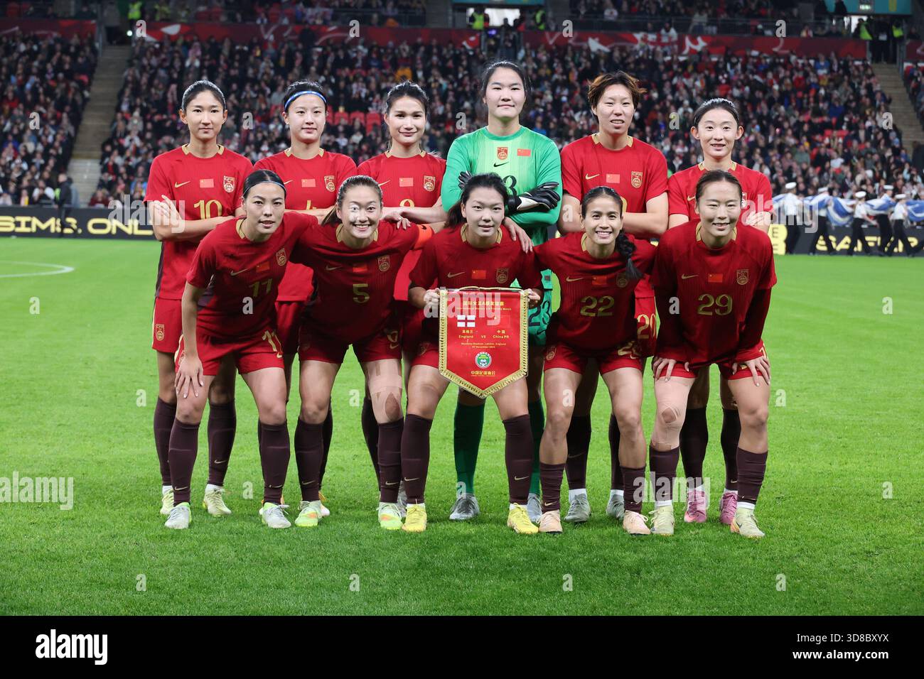 China’s Team shoot before kick off during International Women Friendly ...