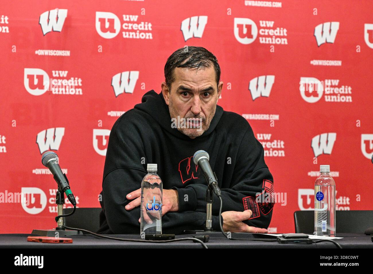 Wisconsin head coach Luke Fickell speaks at a news conference after ...