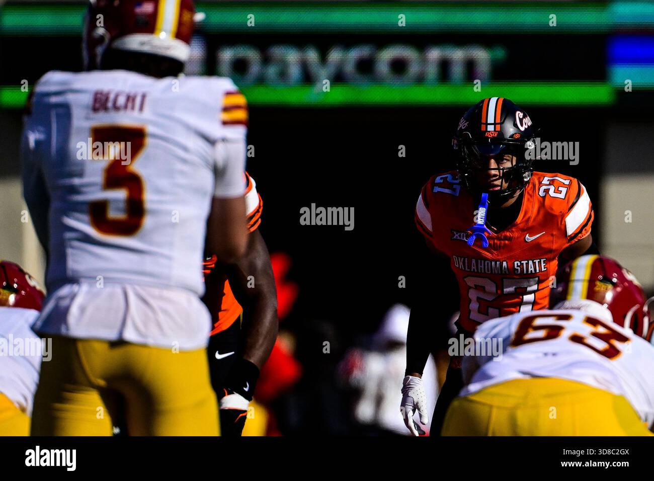 Oklahoma State safety Raymond Gay II (27) during the second half of an NCAA college football ...