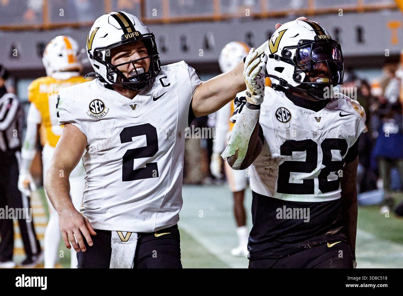 Vanderbilt running back Sedrick Alexander (28) celebrates with ...