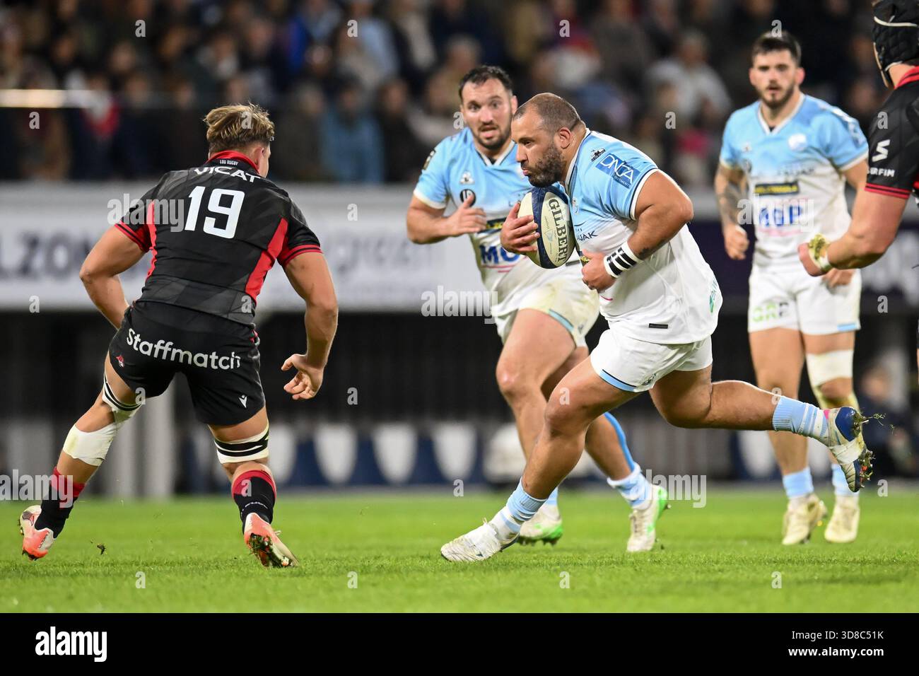 Pascal Cottet of Bayonne during the Top 14 match between Bayonne and ...