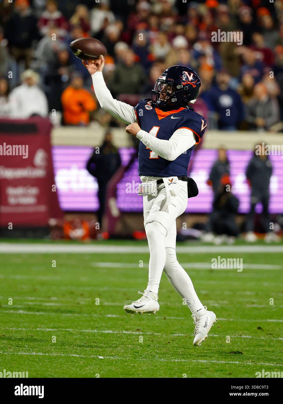 November 29, 2025: Virginia Cavaliers QB #4 Chandler Morris throws the ...