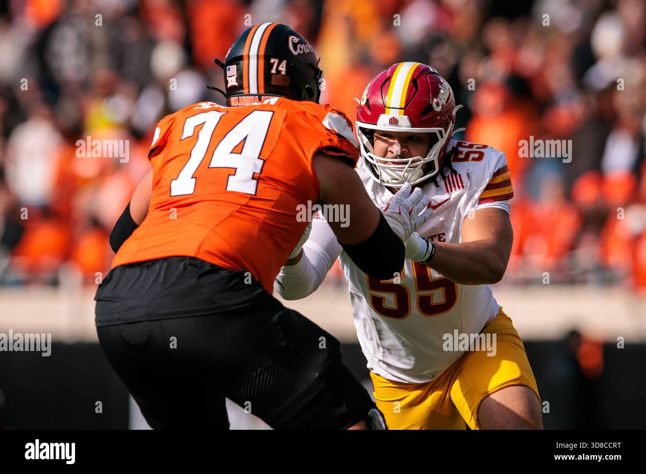 STILLWATER, OK - NOVEMBER 29: Iowa State Cyclones defensive lineman ...