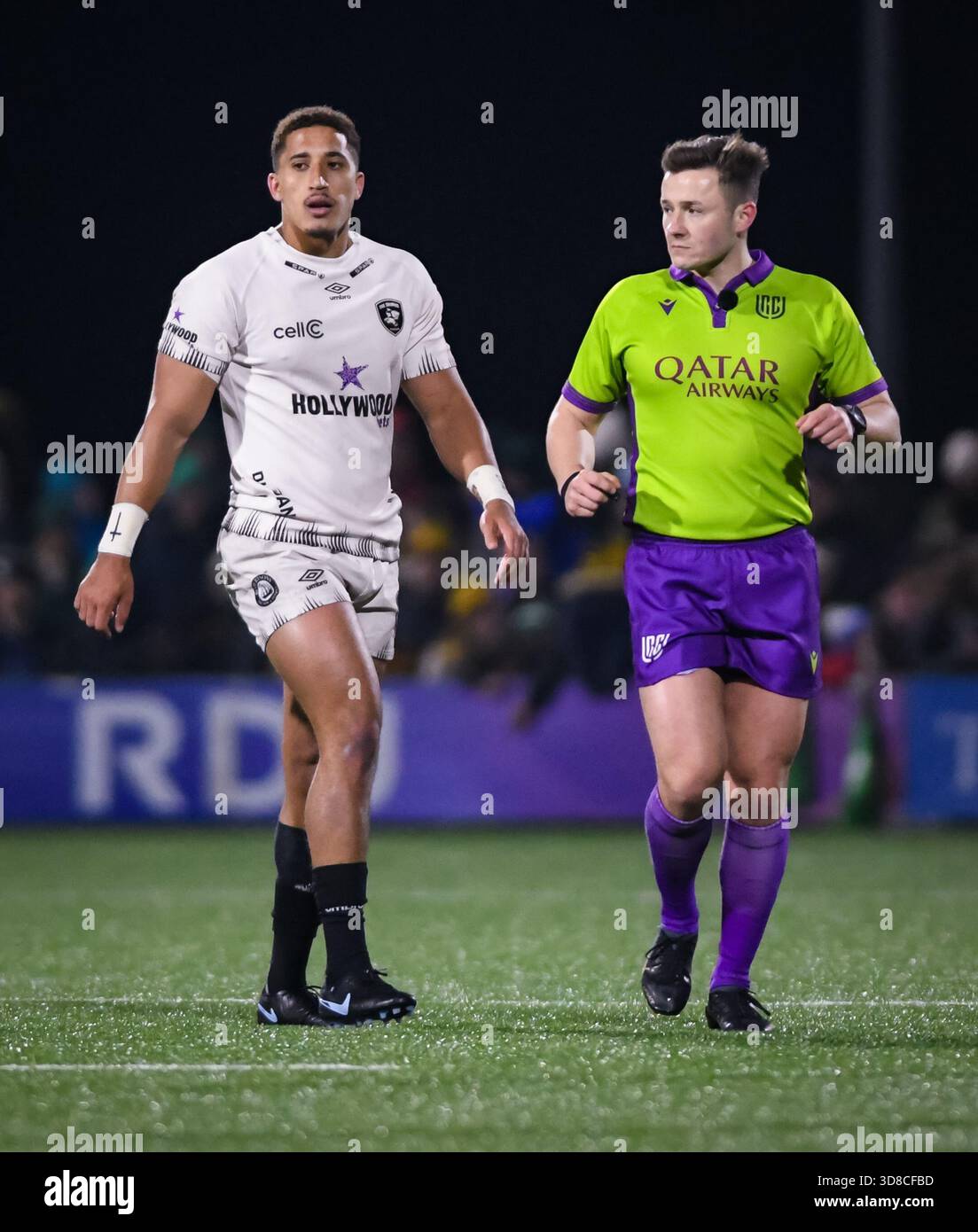 Galway, Ireland. 29th November, 2025. Sharks' Jordan Hendrikse and ...
