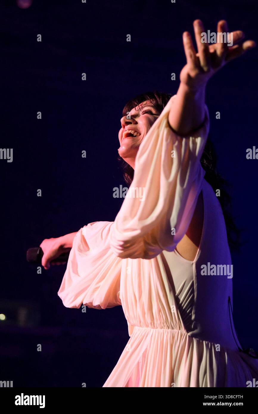Italian singer, Elisa Toffoli performs live on stage during the Palasport Live 2025 tour at the ...