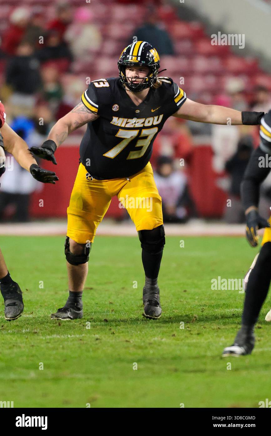 November 29, 2025: Missouri offensive lineman Tristan Wilson (73 ...