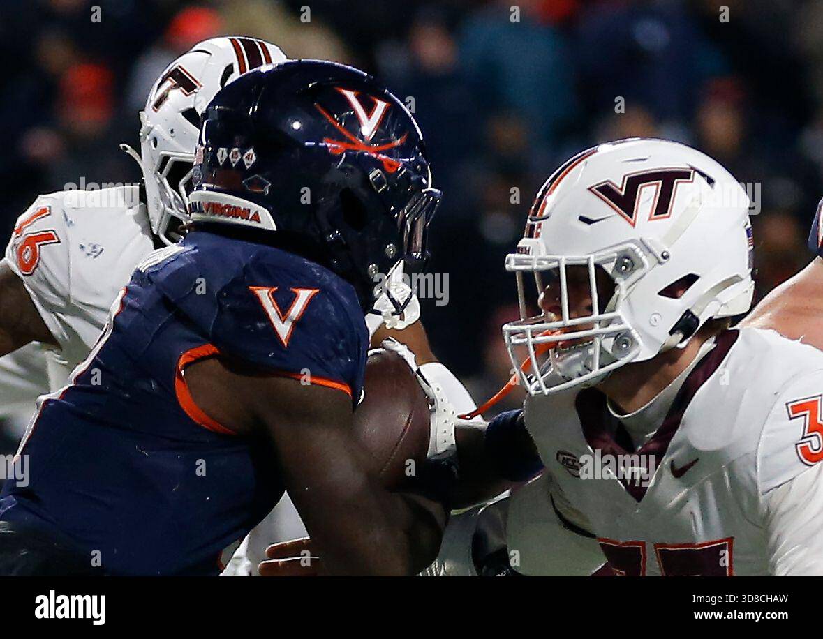 CHARLOTTESVILLE, VA - NOVEMBER 29: Virginia Cavaliers running back J ...