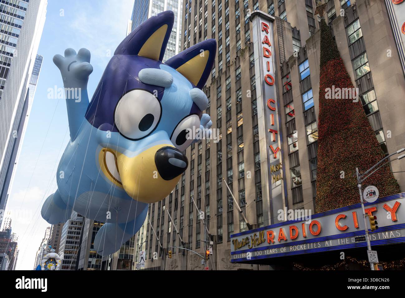 BBC Studios' Bluey balloon moves through the Macy's Annual Thanksgiving ...