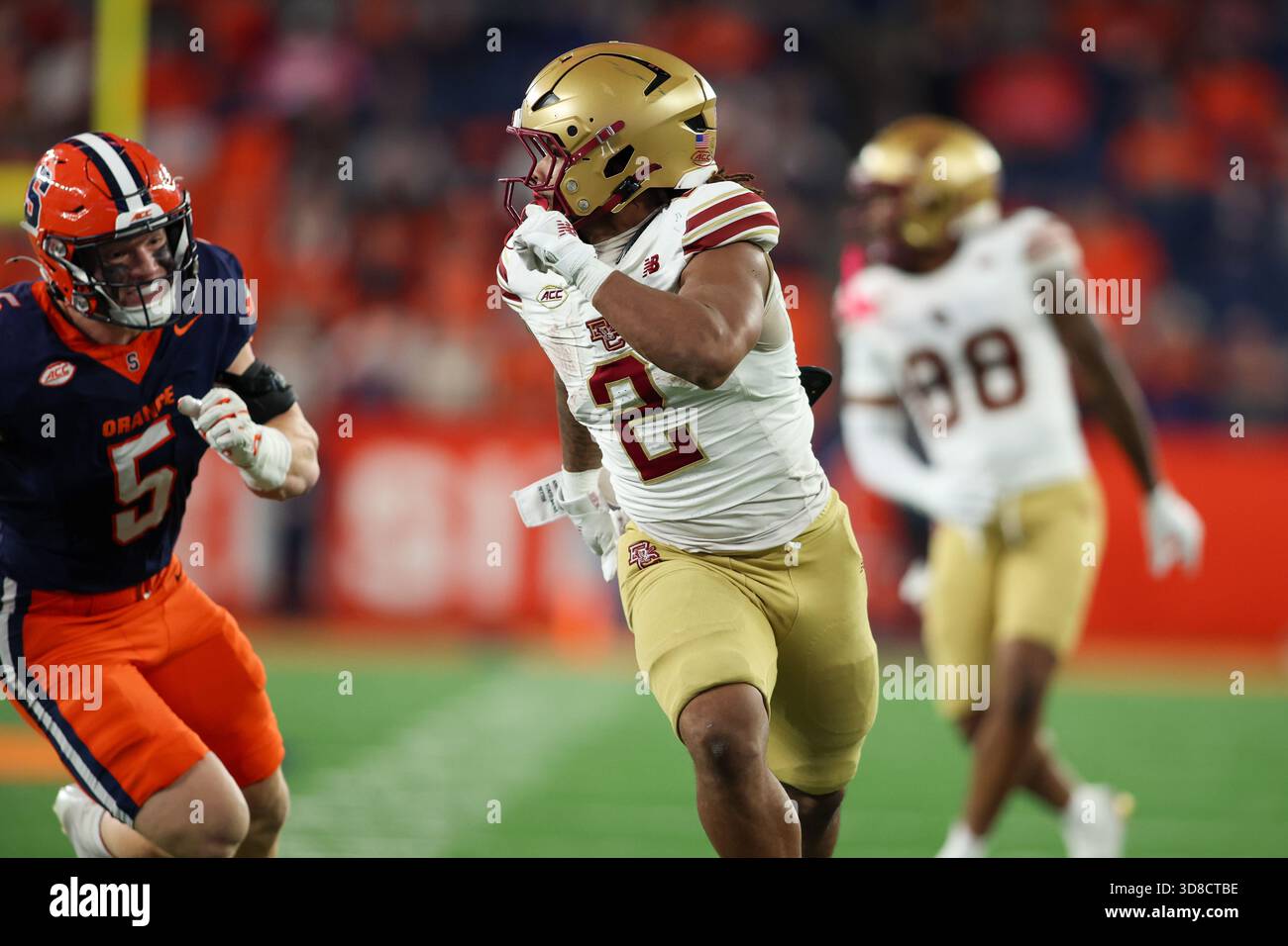 November 29th 2025: Boston College Eagles running back Turbo Jones (2) runs in the third quarter ...