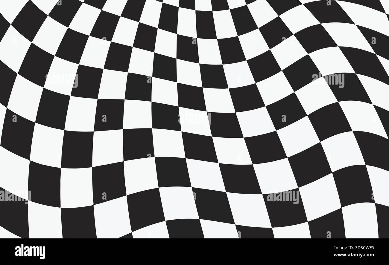 Wavy checker pattern background Stock Vector Images - Alamy