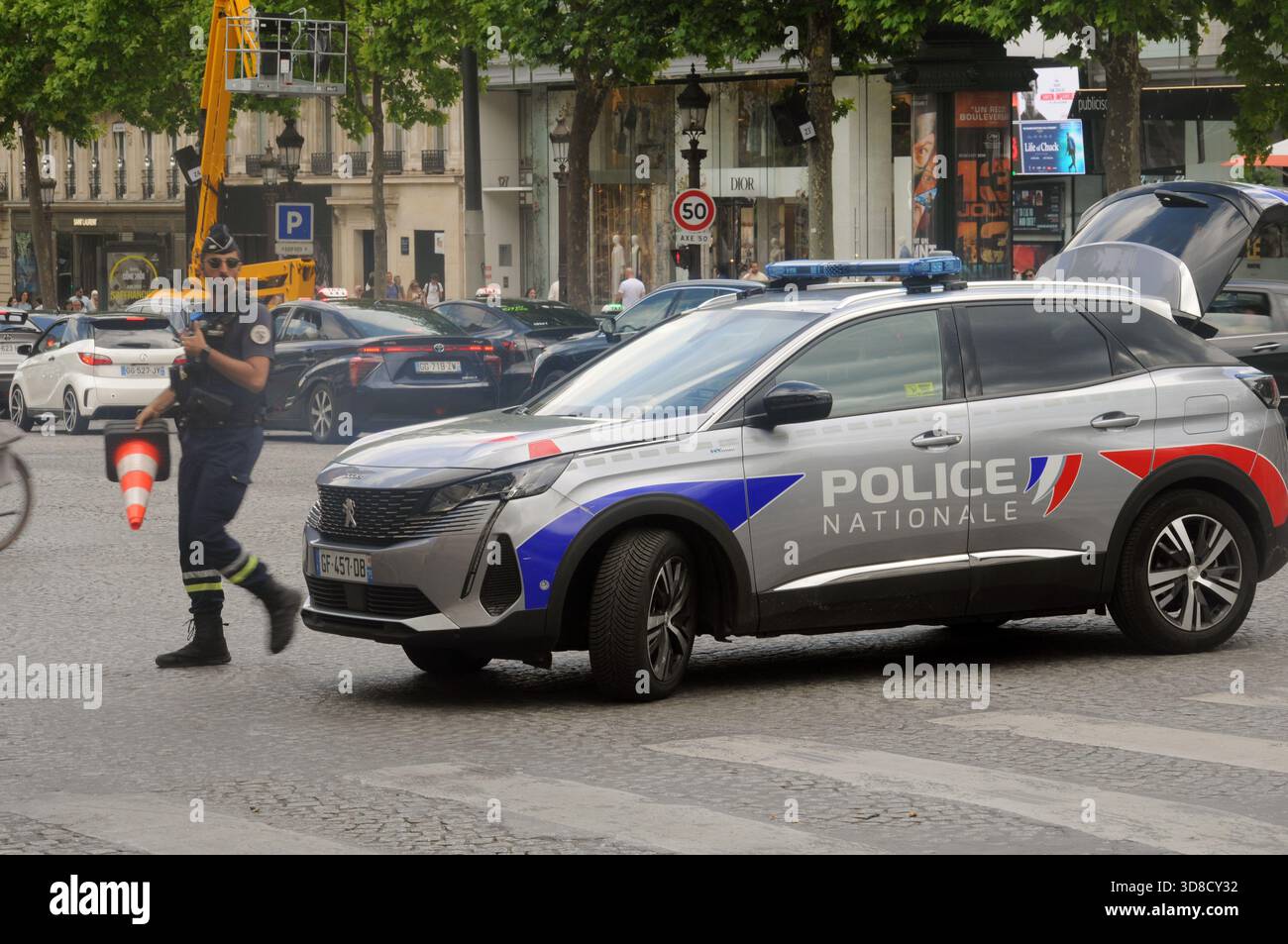 French Police Car, Police Nationale, Paris, France Stock Photo - Alamy