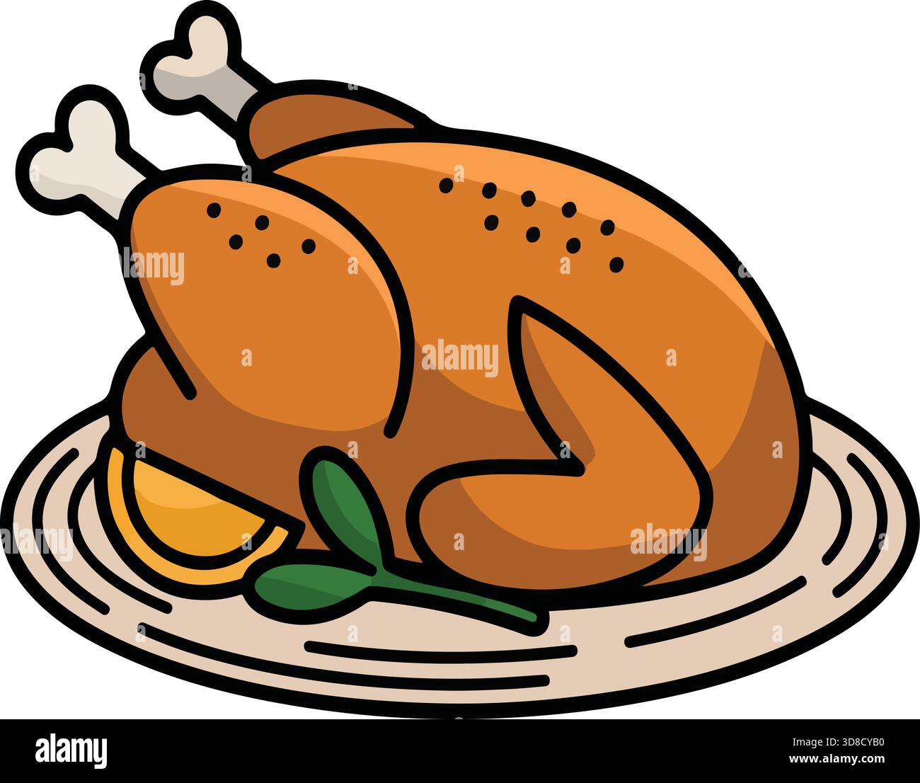 Xmas dinner turkey Stock Vector Images - Alamy