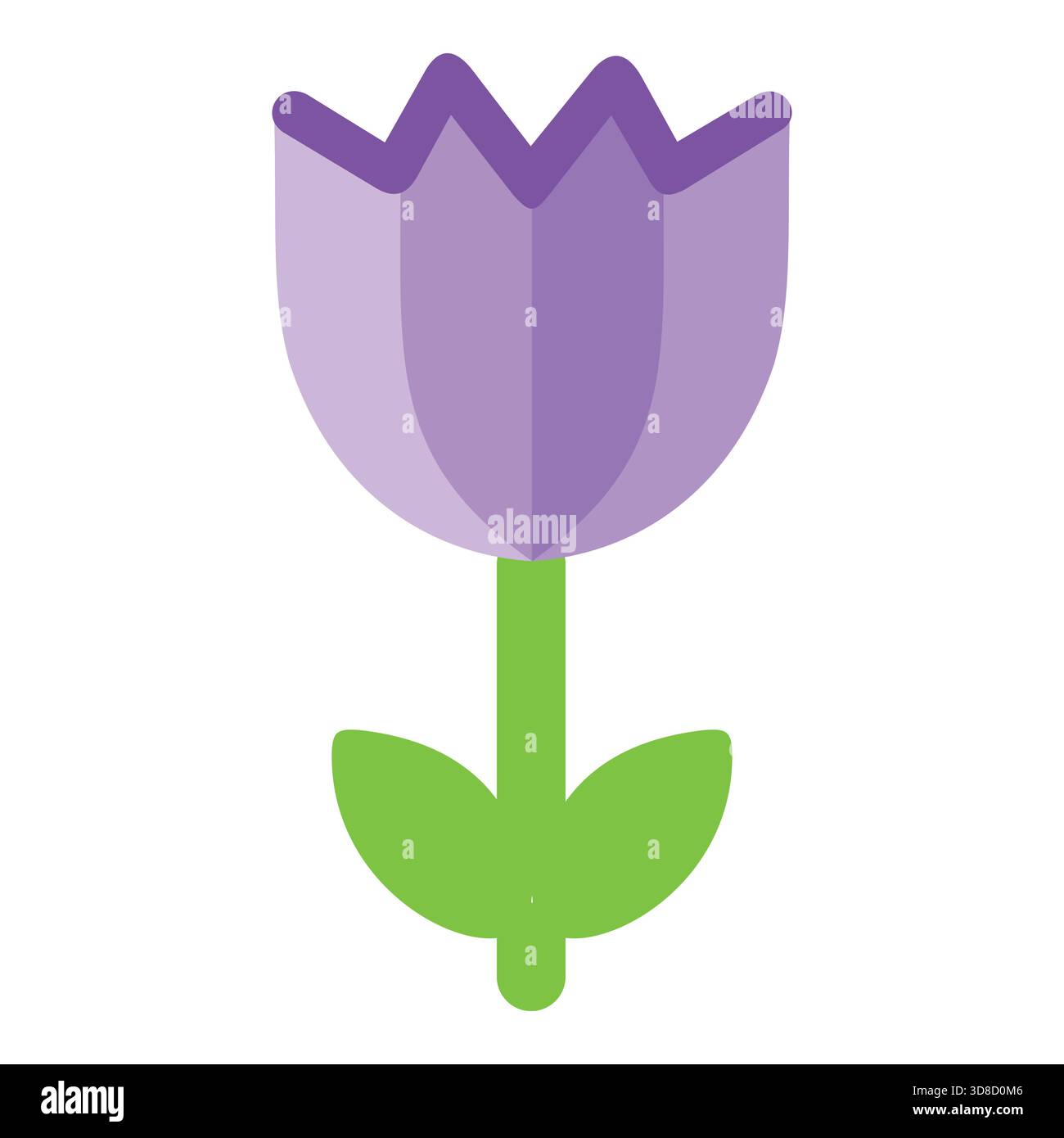 Purple tulip leaves illustration Cut Out Stock Images & Pictures - Alamy