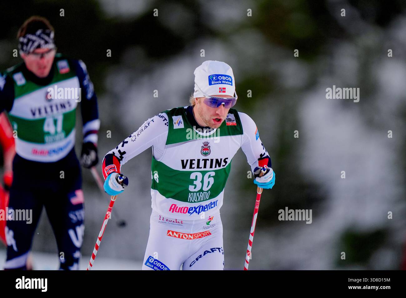 Ruka, Finland 20251130. Kasper Moen Flatla under 10 km combined in Ruka ...