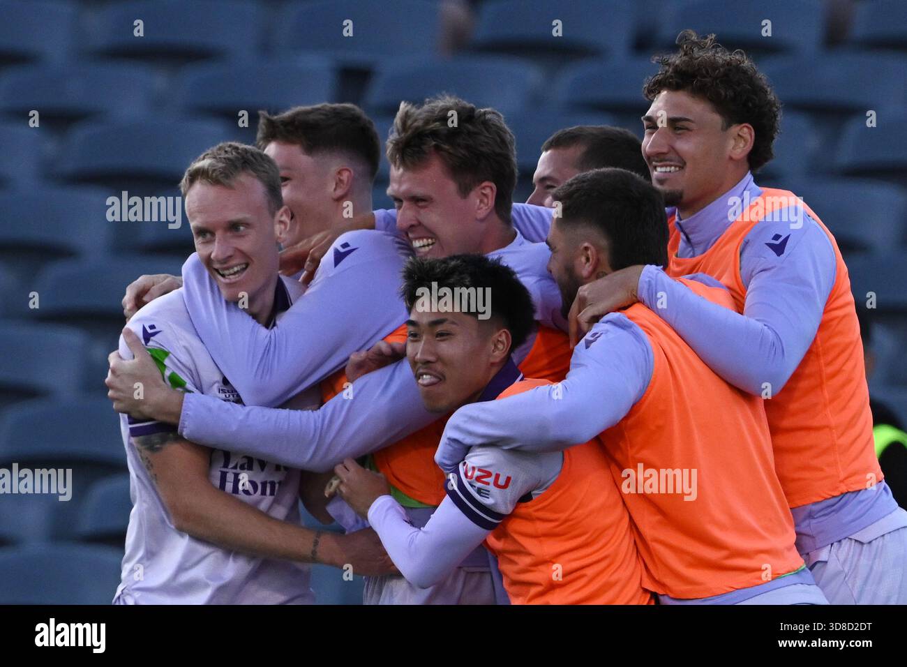 Nicholas Pennington of the Glory celebrates after scoring a goal during ...