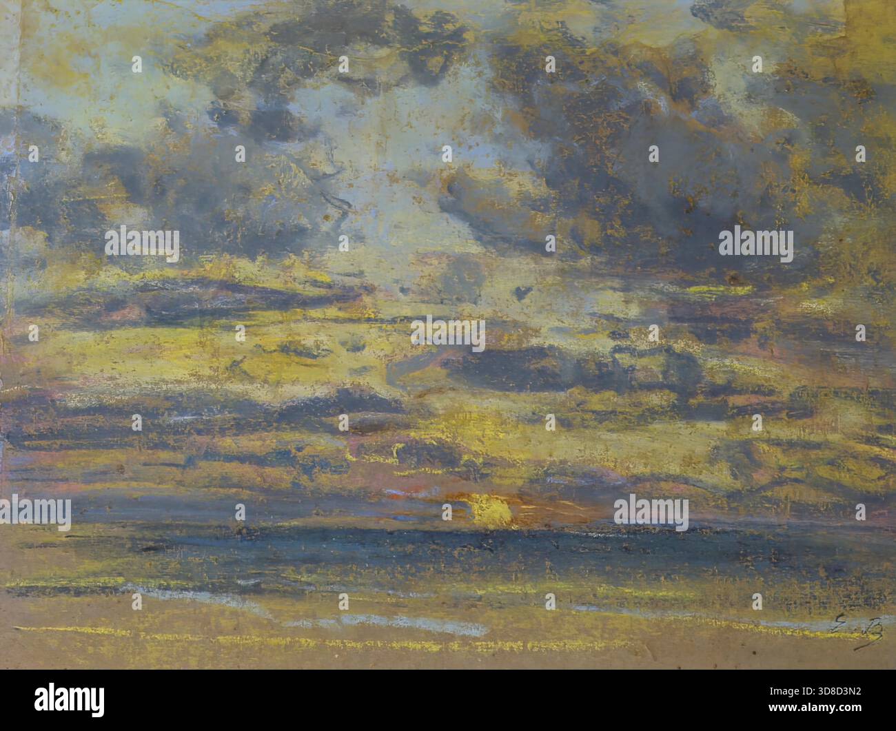 Sea setting sun Stock Vector Images - Alamy