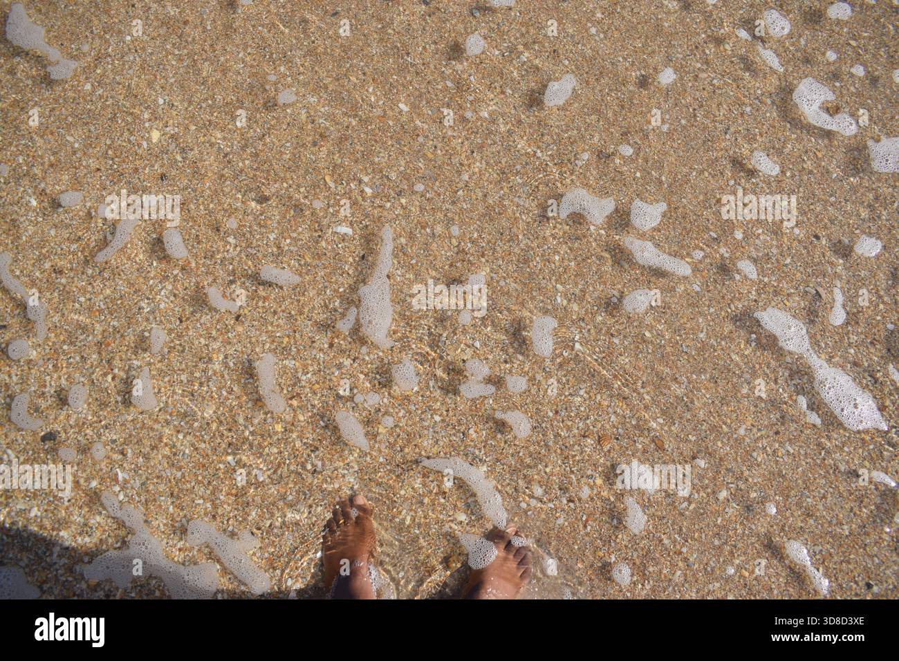 Feet over shallow water on St. Augustine Beach Florida 2025 Stock Photo ...