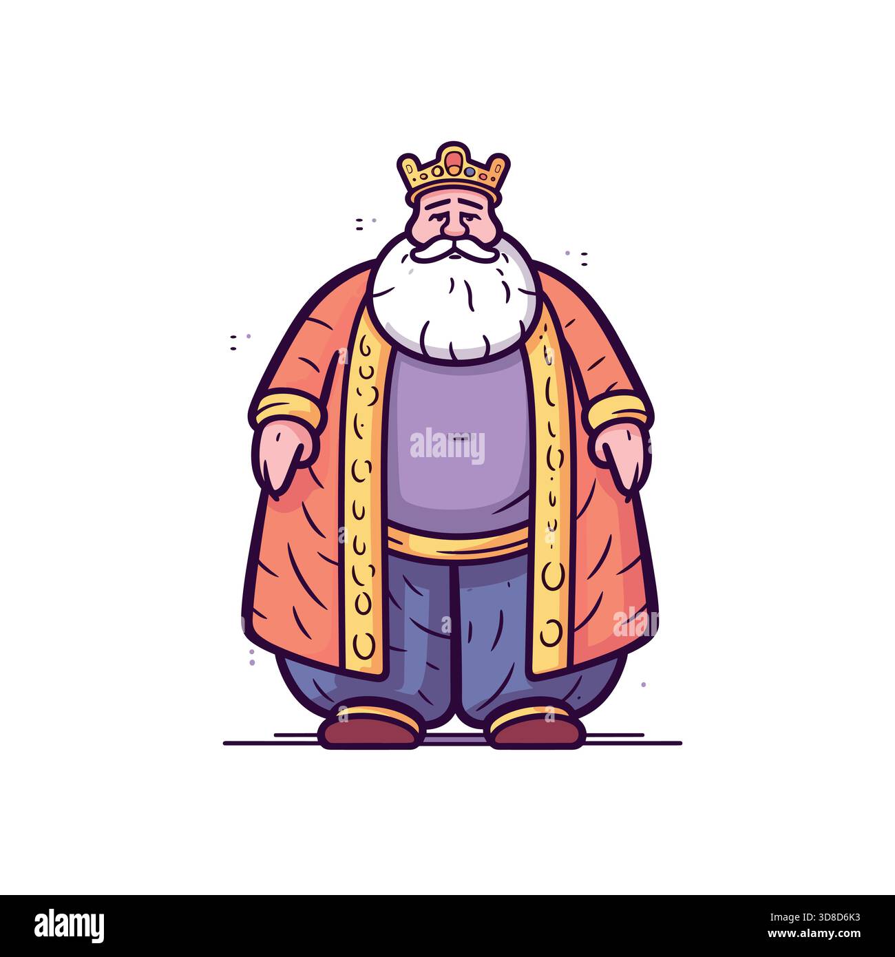 King character with royal attire and crown Stock Vector Image & Art - Alamy