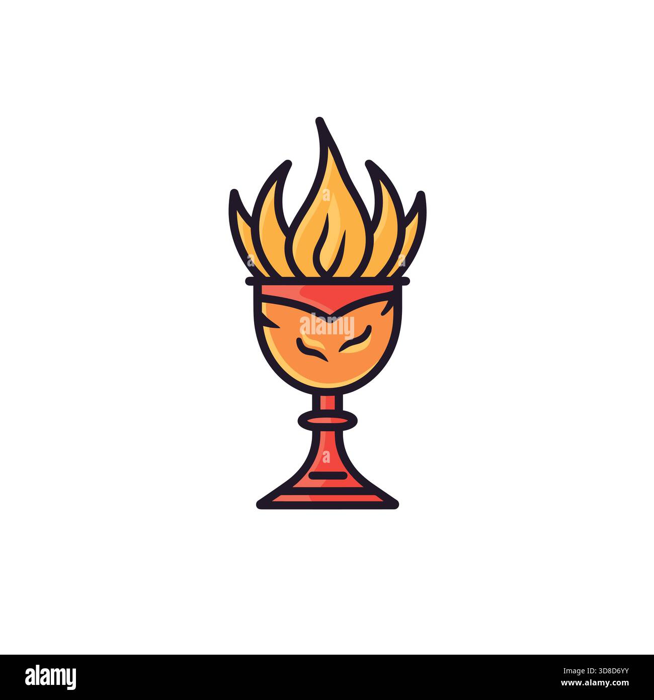 Flame lit goblet with artistic design Stock Vector Image & Art - Alamy