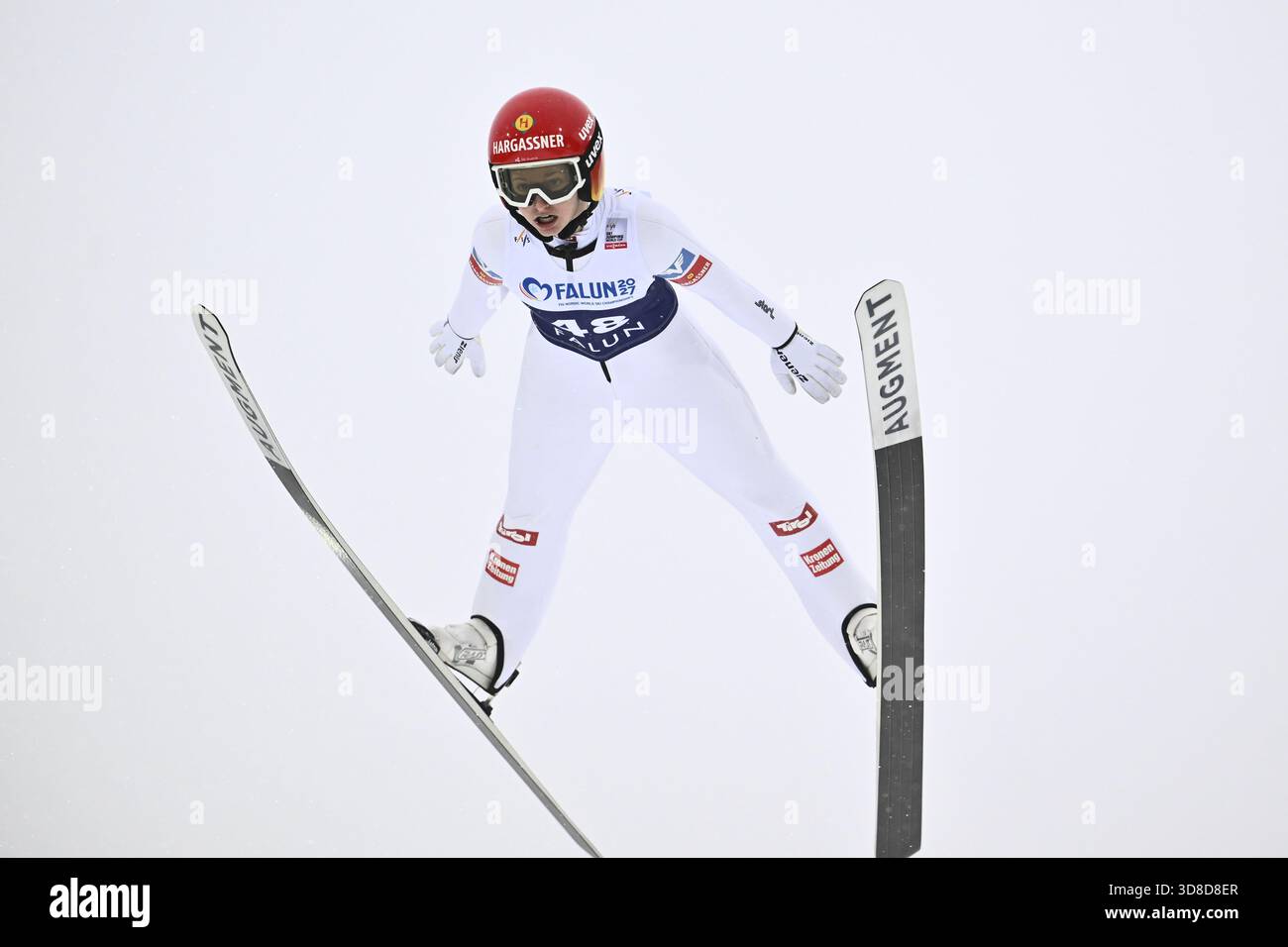 FALUN, SWEDEN 20251130Julia Mühlbacher, Austria, jumps in the Women's ...