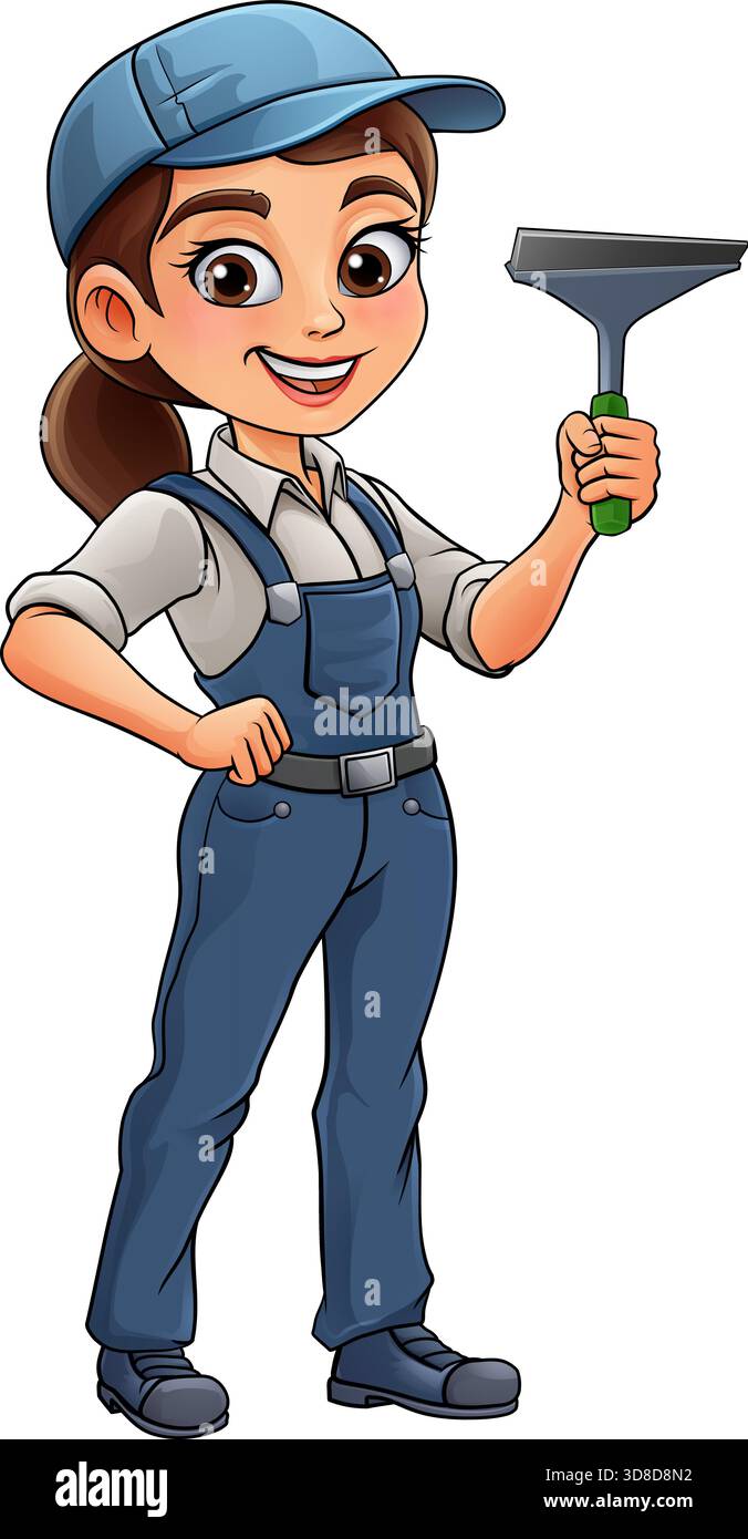 Person cleaning window in Stock Vector Images - Alamy